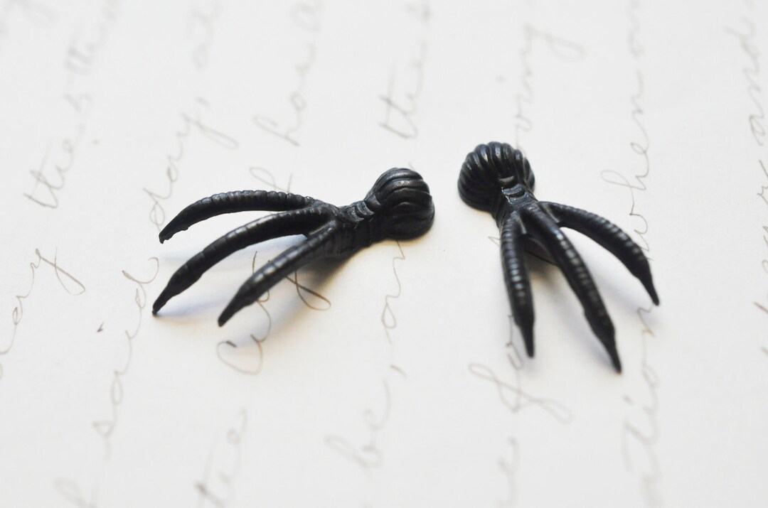 Raven Claws, Brass Stampings, Black Satin Finish, TWO - Etsy