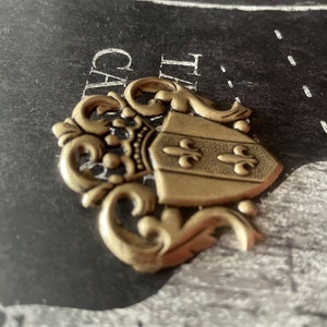 Brass Crest With Crown, Brass Ox, Made in the USA - Etsy