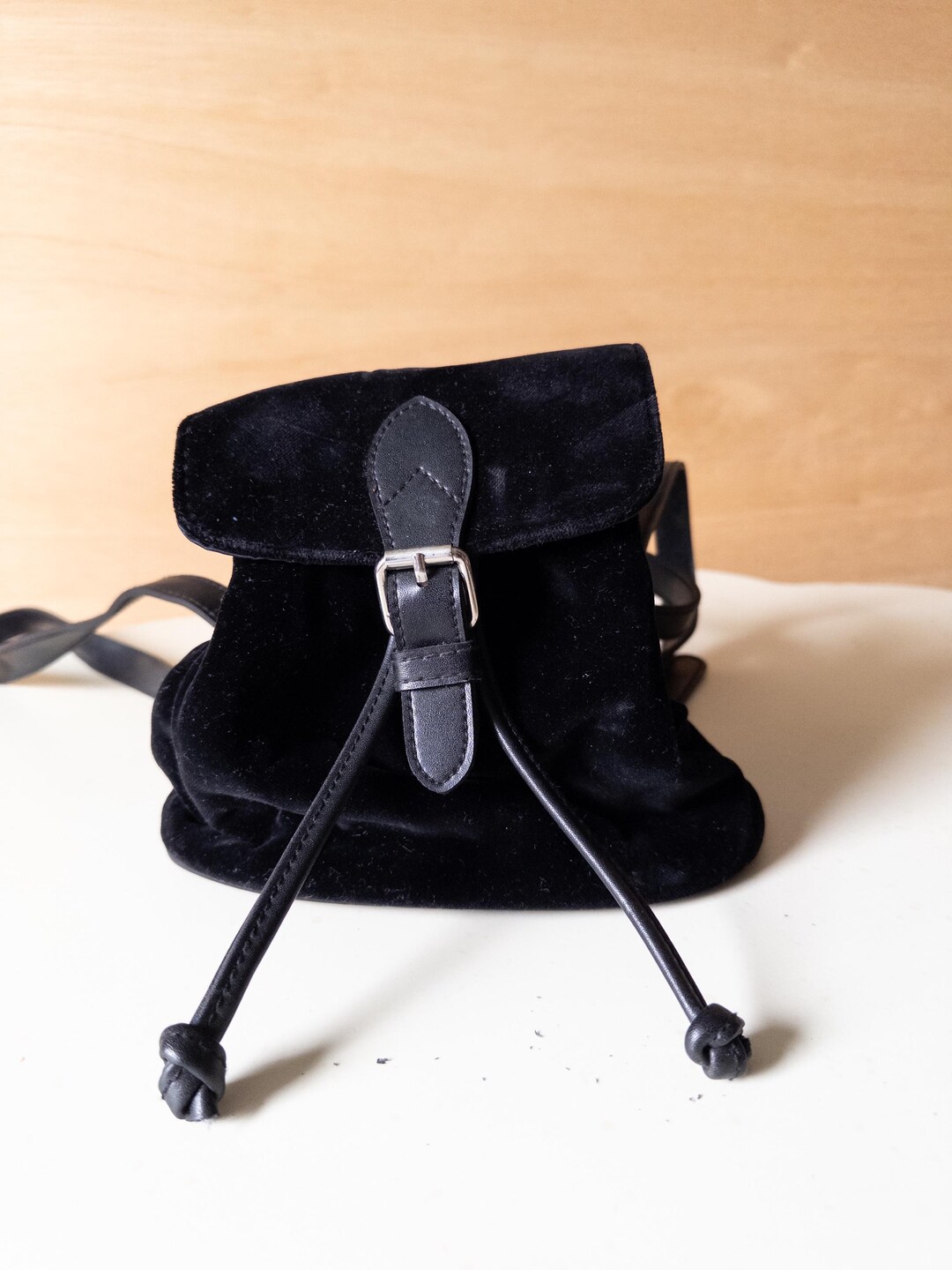 Black 90s Gap Mini Velvet Backpack - Etsy