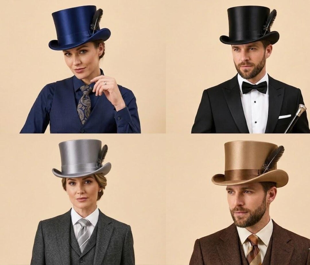 Silk Blend Top Hat for Men Modern Formal Wedding Party Classic Style - Etsy