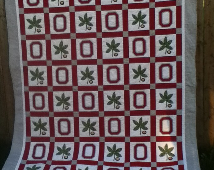 Ohio State (OSU) Buckeye Quilt (twin Size) RESERVED - Etsy