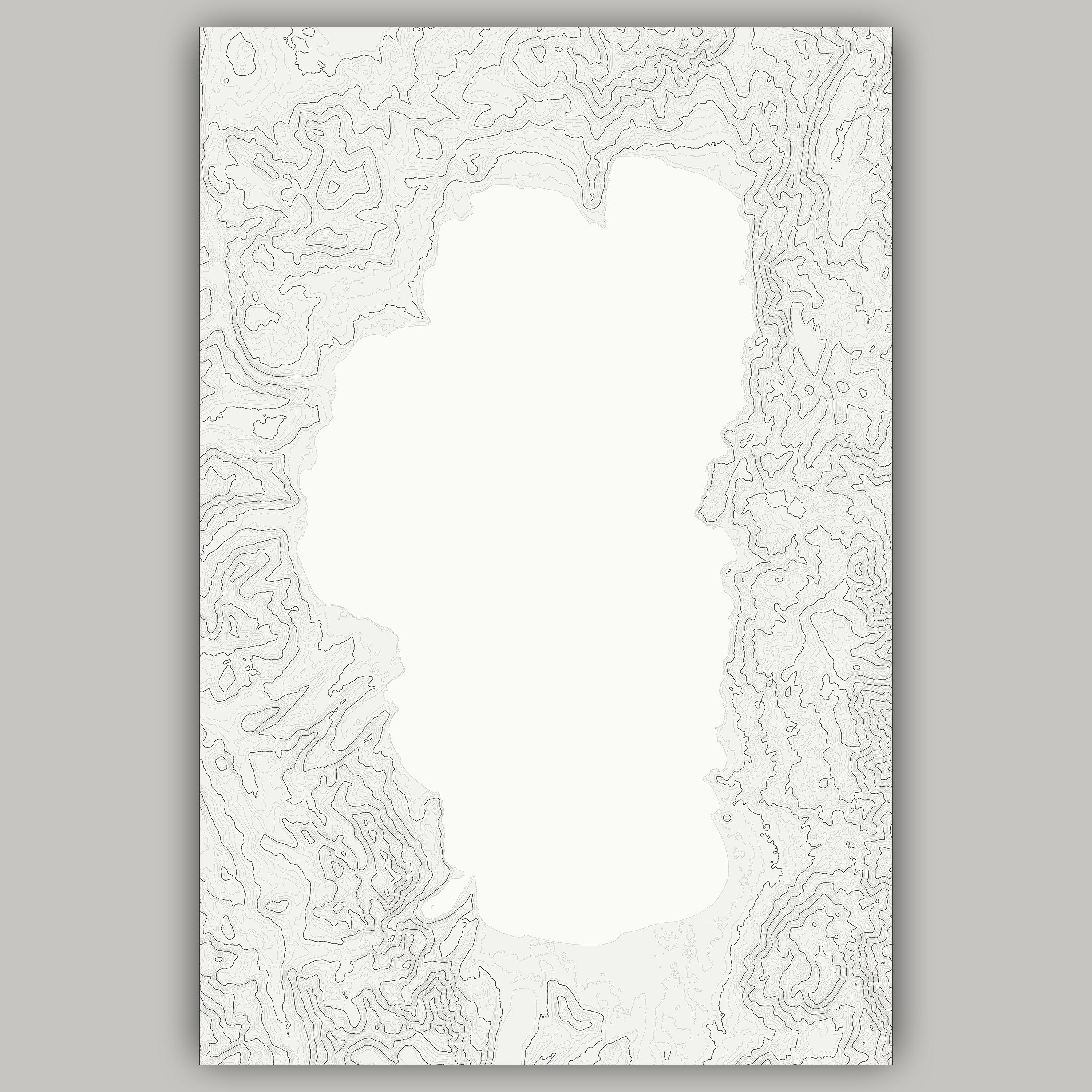 Lake Tahoe Topographic Map – Minimalist Contour Line Wall Art (digital ...