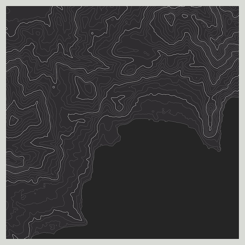 Lake Tahoe Topographic Map – Minimalist Contour Line Wall Art (digital ...