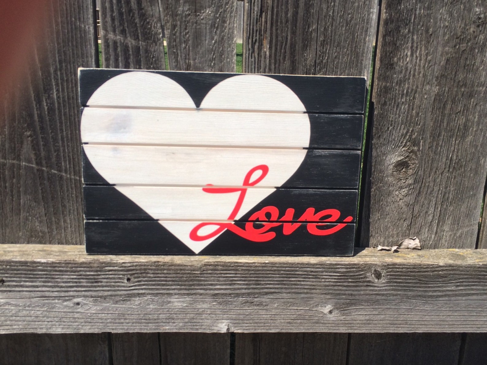 Wooden Rustic Love Sign, Farmhouse Decor, Valentines Decoration ...