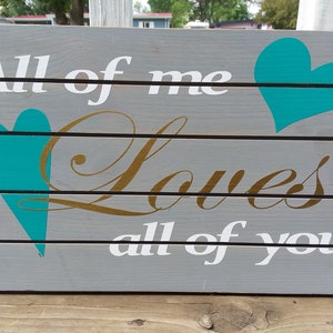 Wooden Sign for the Home, Wooden Gray Love Sign, Gold Home Decoration ...