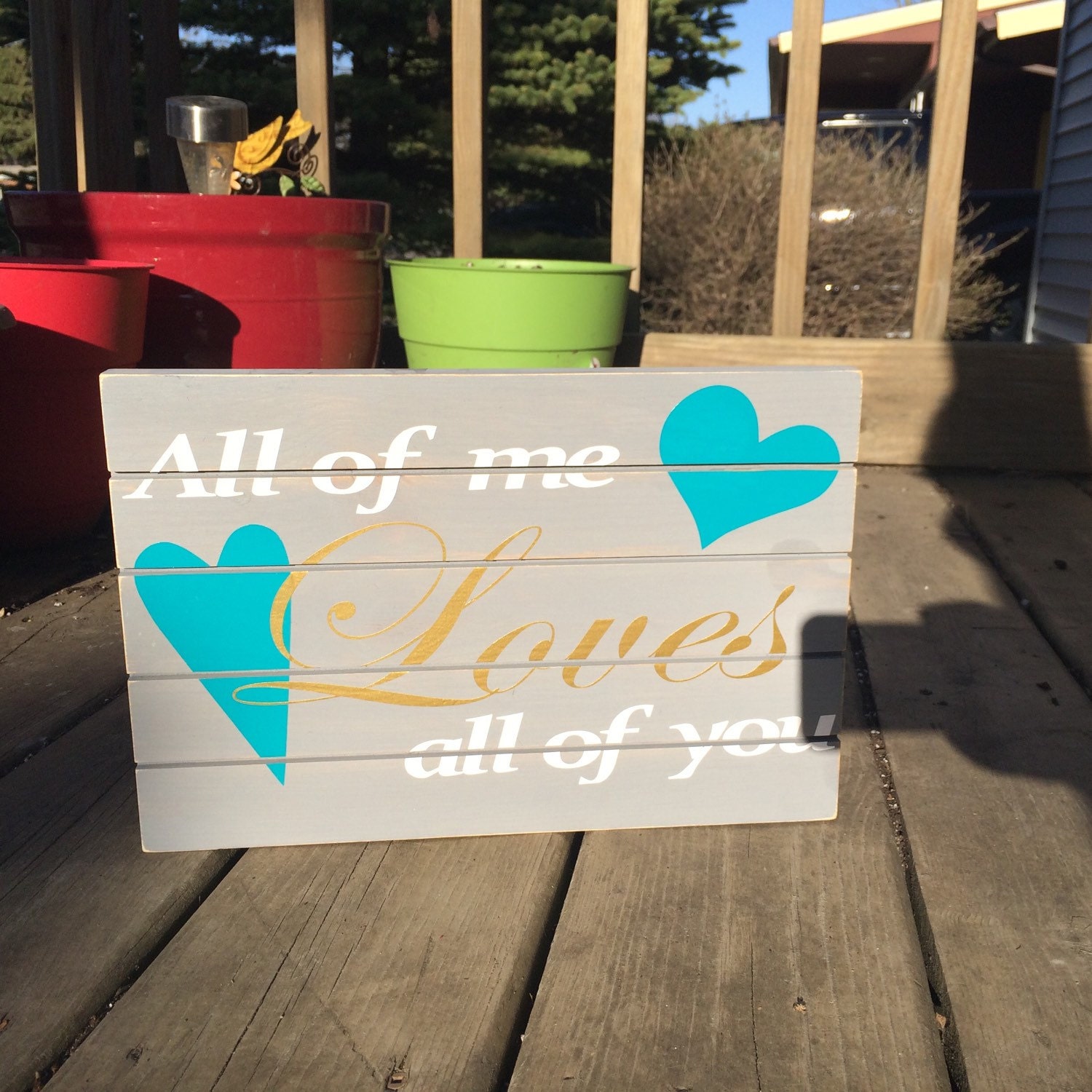 Wooden Sign for the Home Wooden Gray Love Sign Gold Home - Etsy