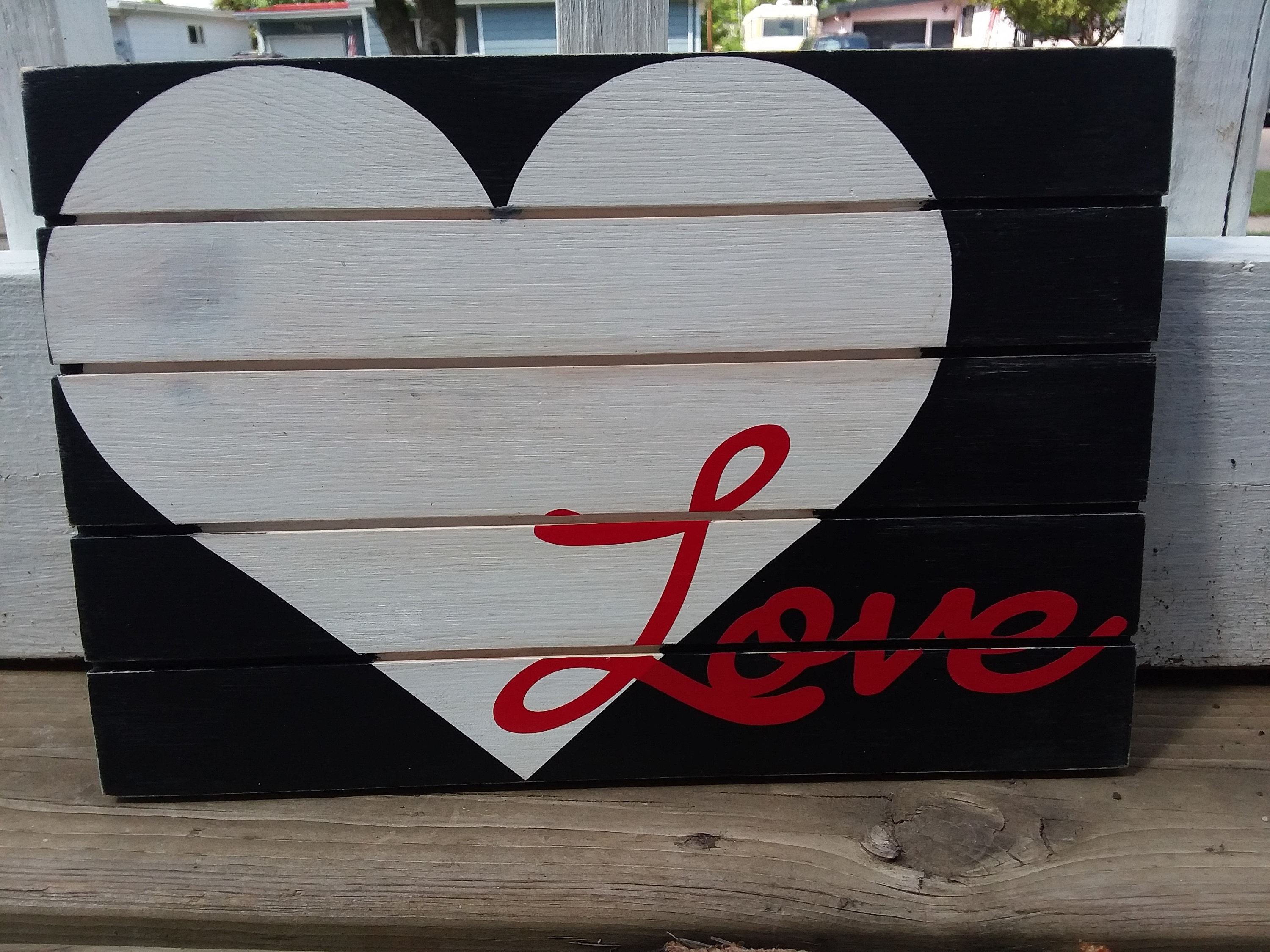 Wooden Rustic Love Sign, Farmhouse Decor, Valentines Decoration ...