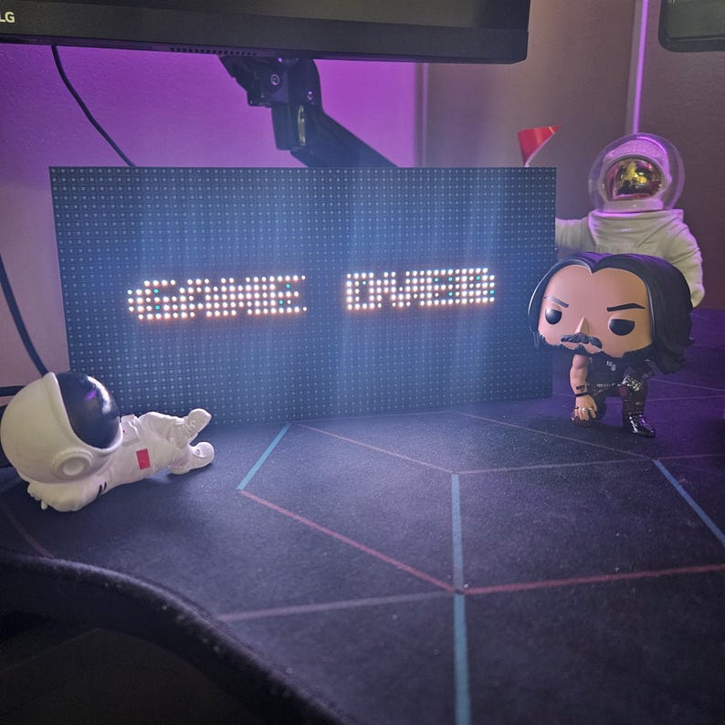 Gaming Animated Pixel Led Matrix Gamer Gift - Etsy
