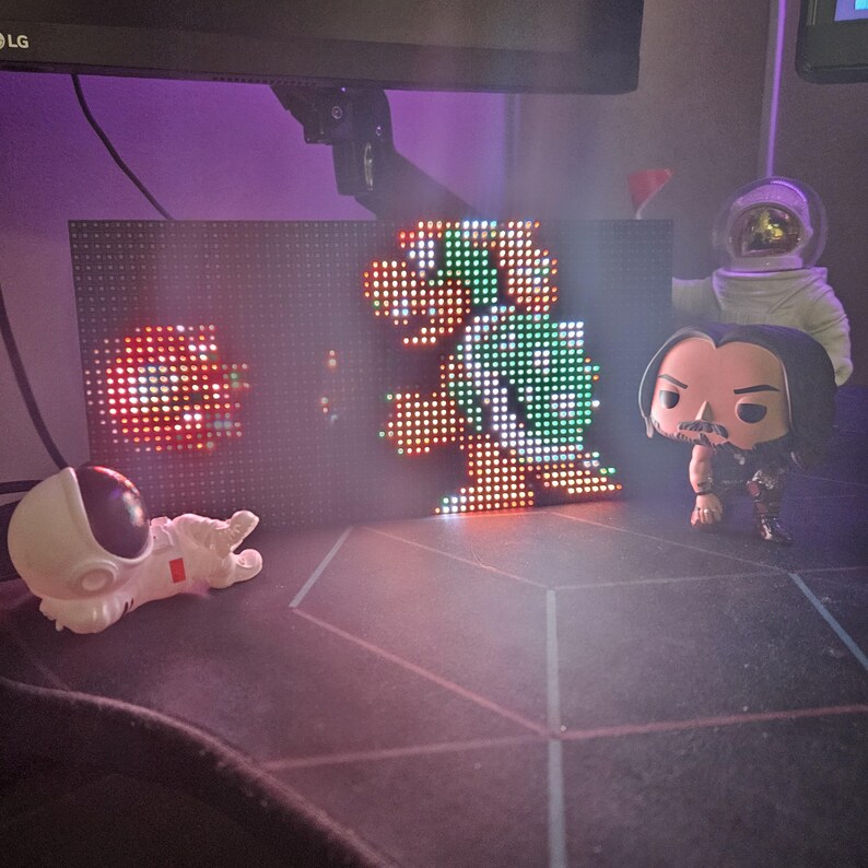 Gaming Animated Pixel Led Matrix Gamer Gift - Etsy