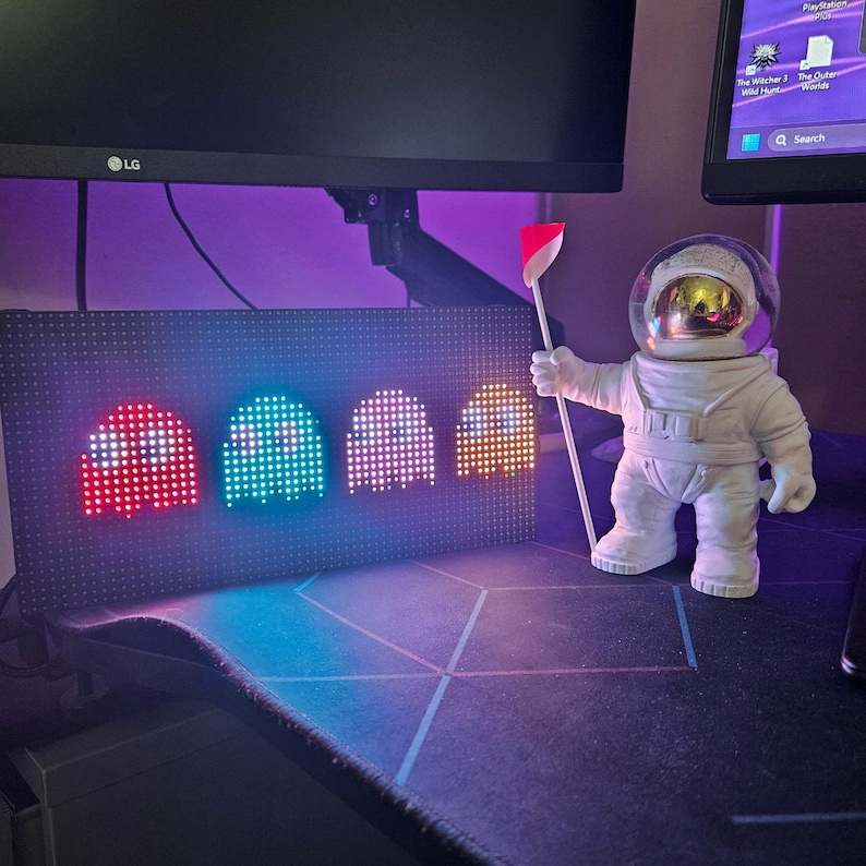 Gaming Animated Pixel Led Matrix Gamer Gift - Etsy