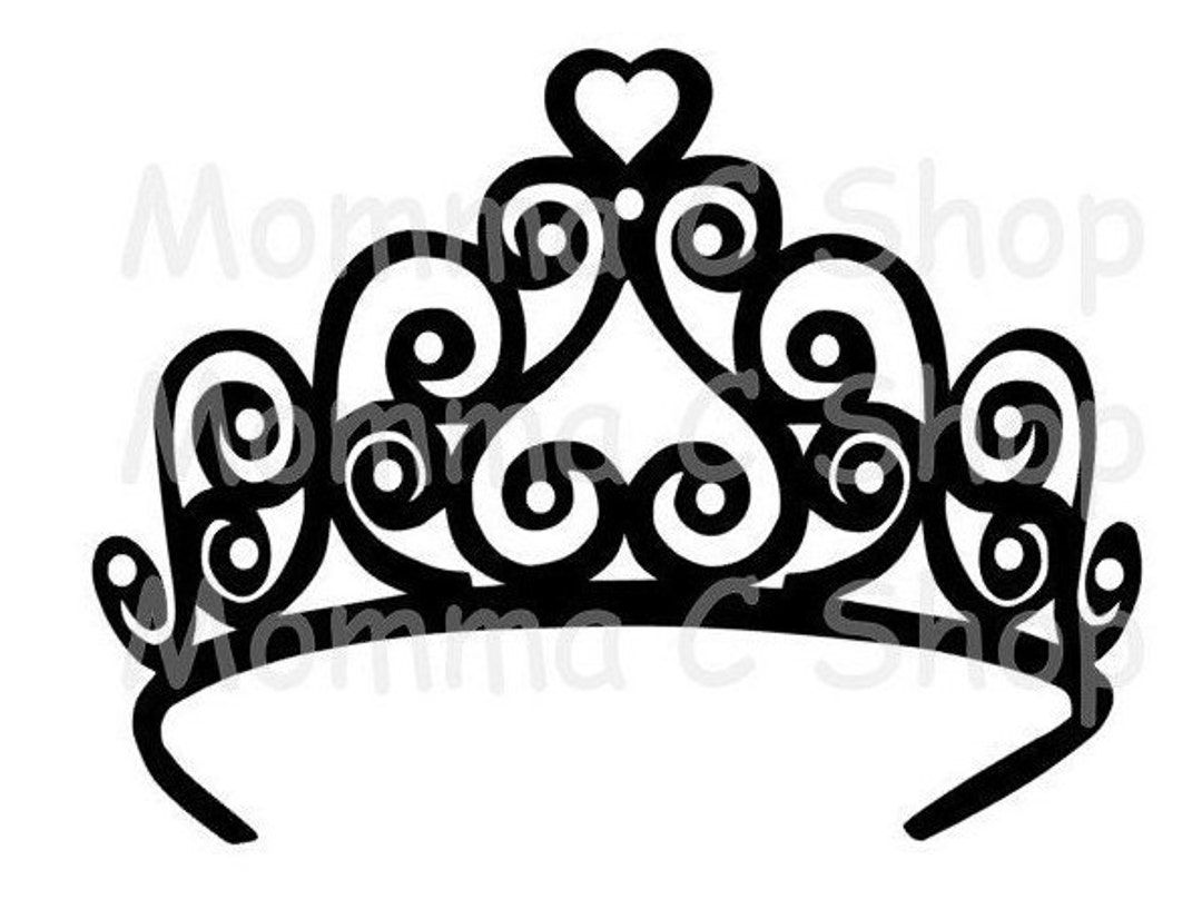 Tiara Crown SVG Princess Queen Girl Woman Bachelorette Wedding Prom ...