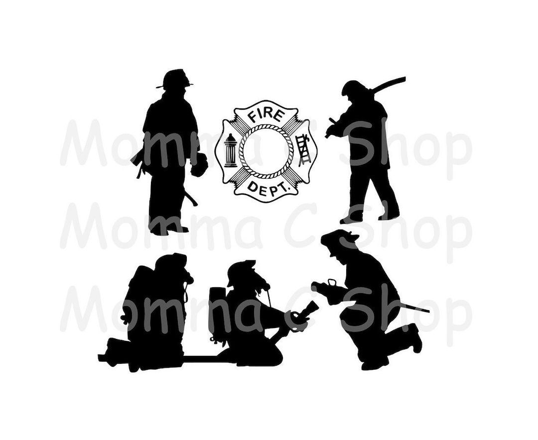 Firefighters Bundle SVG Firefighter Badge Instant Digital Download File ...