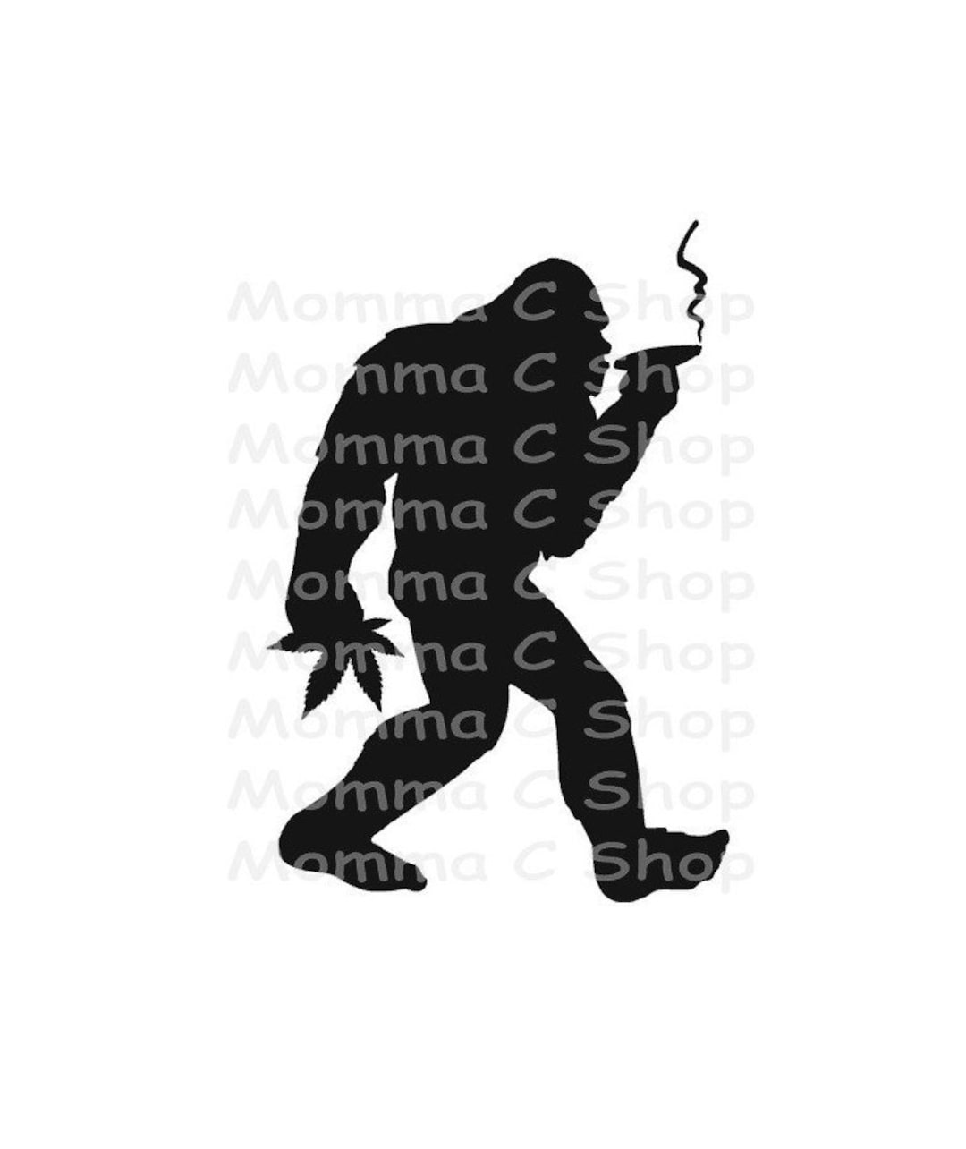 Sasquatch Bigfoot Smoking Weed SVG Blunt Yeti Hiking Forest Woods ...