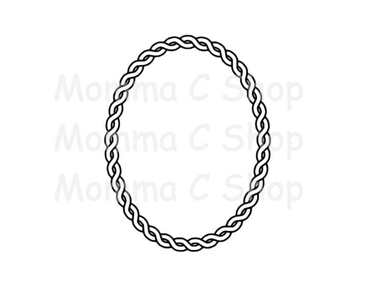 Rope Border SVG JPEG Braided Oval Family Frame Photo Photography Sign ...