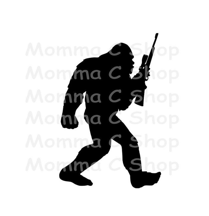 Sasquatch Bigfoot SVG and JPG One Color Instant Digital | Etsy