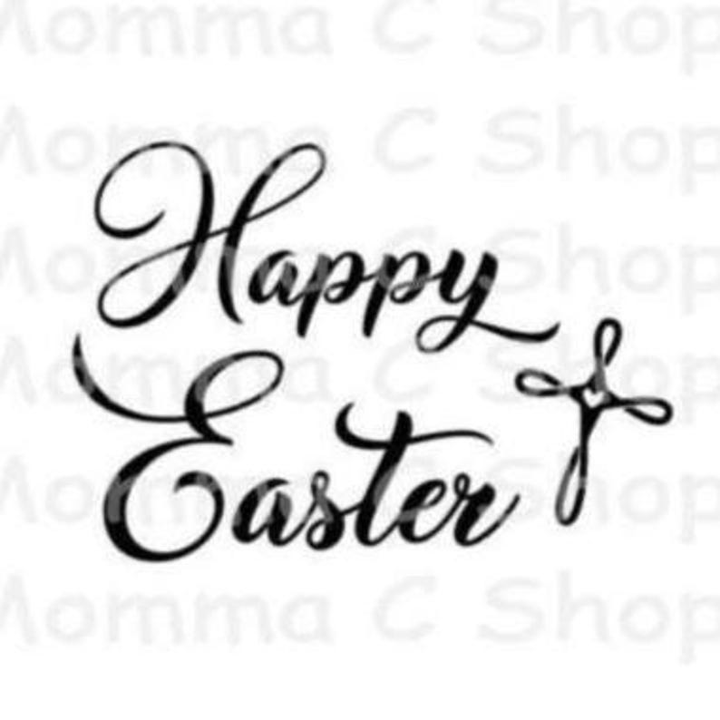 Happy Easter Cross SVG, Christian Holiday Digital File - Etsy