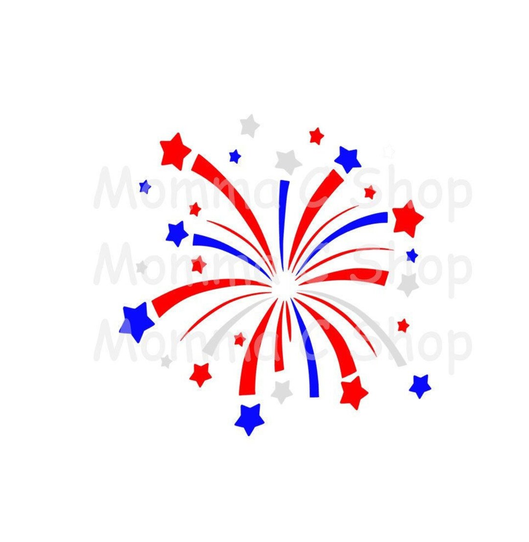 Patriotic Fireworks SVG and JPEG Instant Digital Download One - Etsy