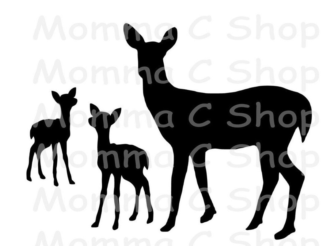 Deer Fawn SVG and JPG Instant SVG Digital Download File Cuttable Elk ...