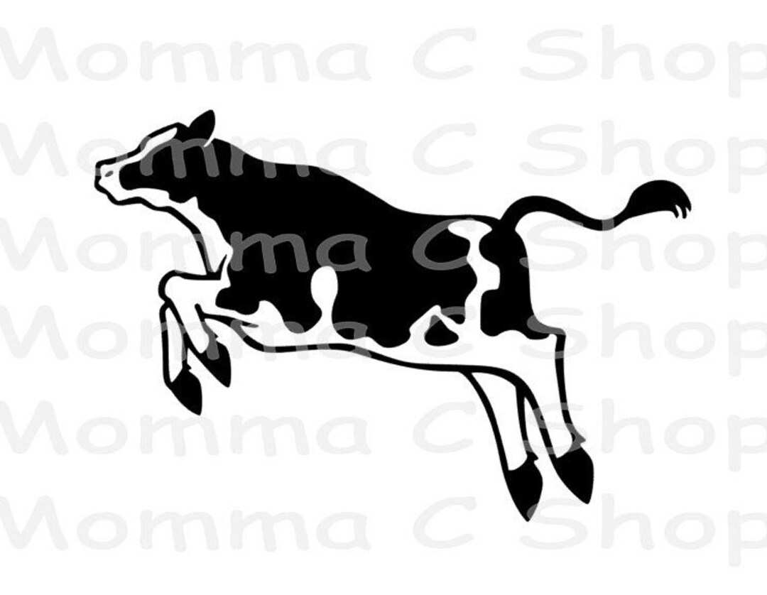 Cow Jump Over the Moon SVG, Nursery Rhyme Clip Art (digital Download ...
