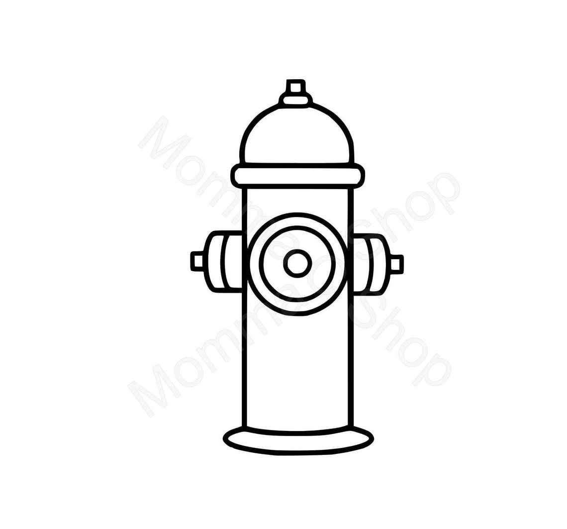Fire Hydrant SVG and JPEG Instant Digital Download One Color - Etsy