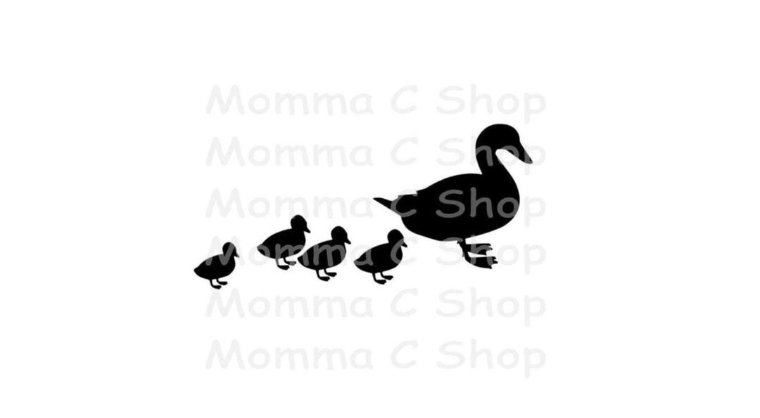 Duck Family SVG, Mother and Ducklings Clipart, Farm Animal Cut File ...
