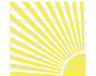 Sun SVG and JPEG Rays Instant Digital Download One Color File | Etsy
