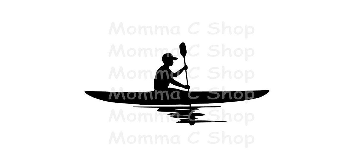 Embellishments Paper, Party & Kids Man Kayaking Paddling SVG Cut file ...