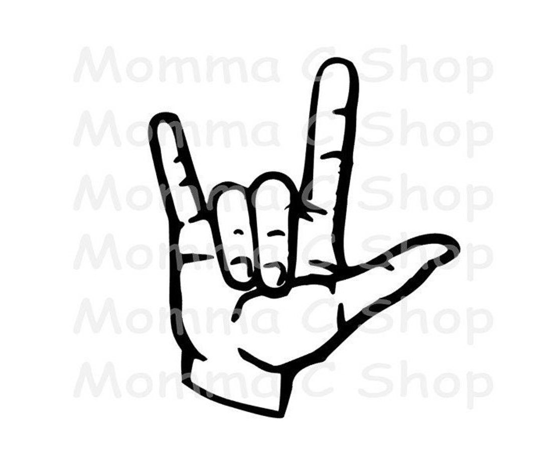 ASL I Love You Heart SVG, Sign Language Valentine (digital Download) - Etsy