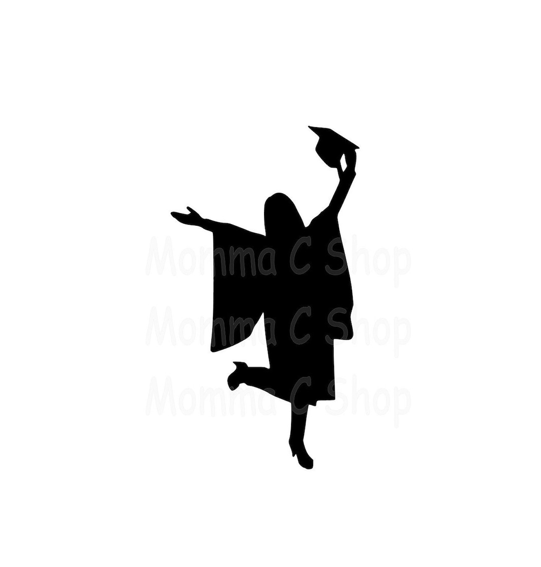 Graduation Cap Gown SVG, College Graduate Silhouette (digital File) - Etsy