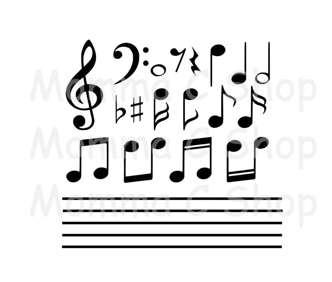 Music Notes SVG, Musical Clipart (digital Download) - Etsy