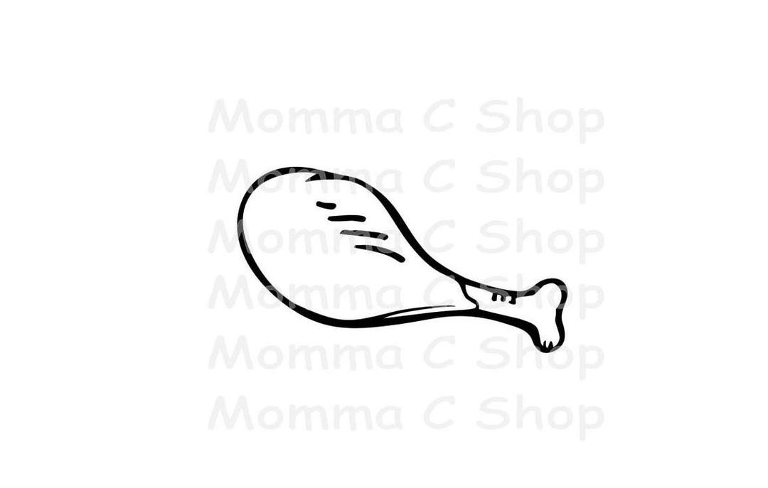 Chicken Leg SVG Meat Food Meal Picnic Potluck Barbecue Grill Party ...