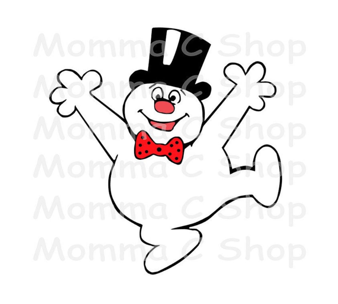 Frosty Snowman One Color Instant Digital Cuttable Christmas - Etsy