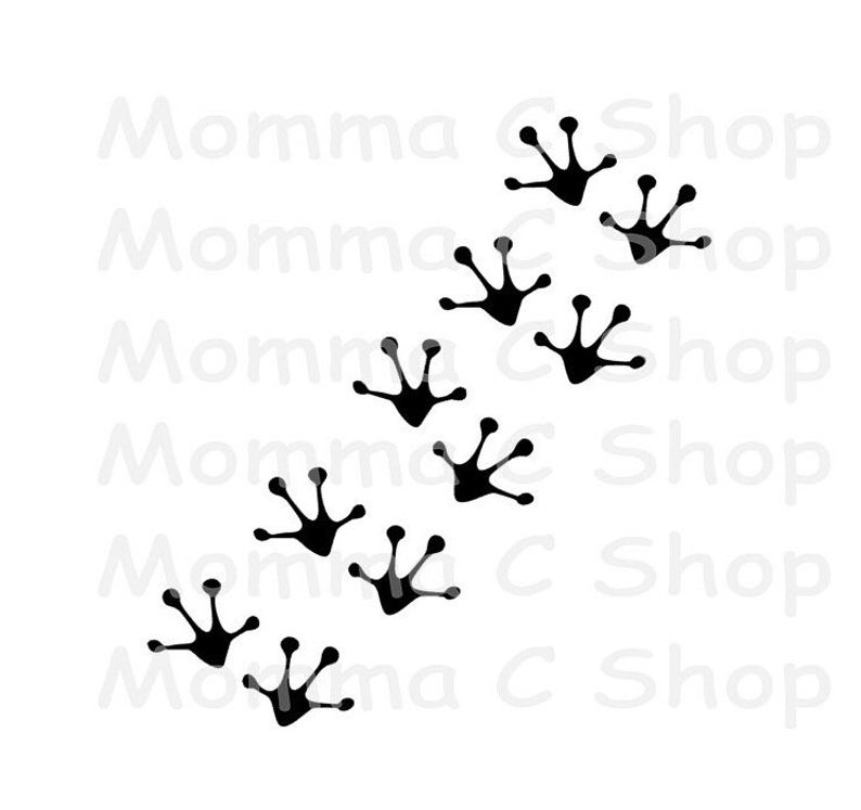 Frog Tracks Feet SVG and JPEG Instant Digital Download File - Etsy