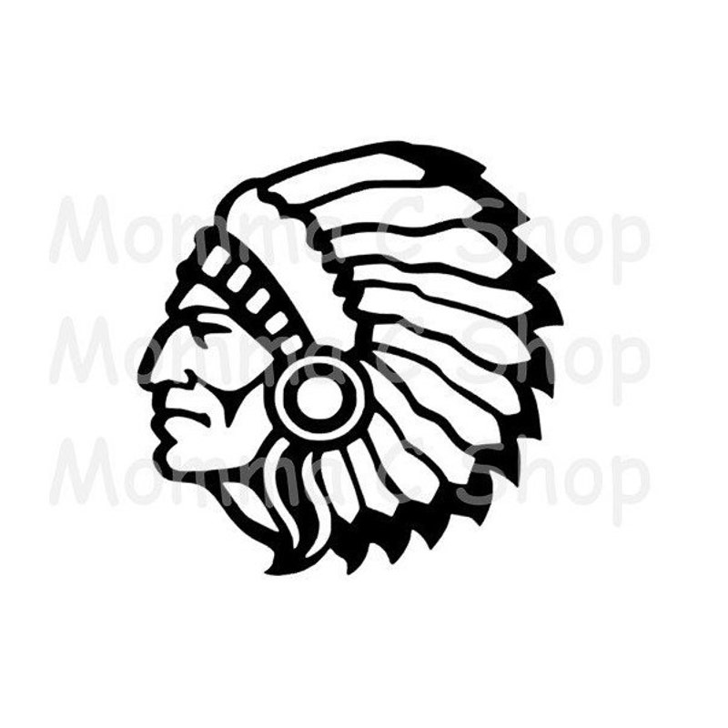 Indian Chief Head Dxf - Etsy