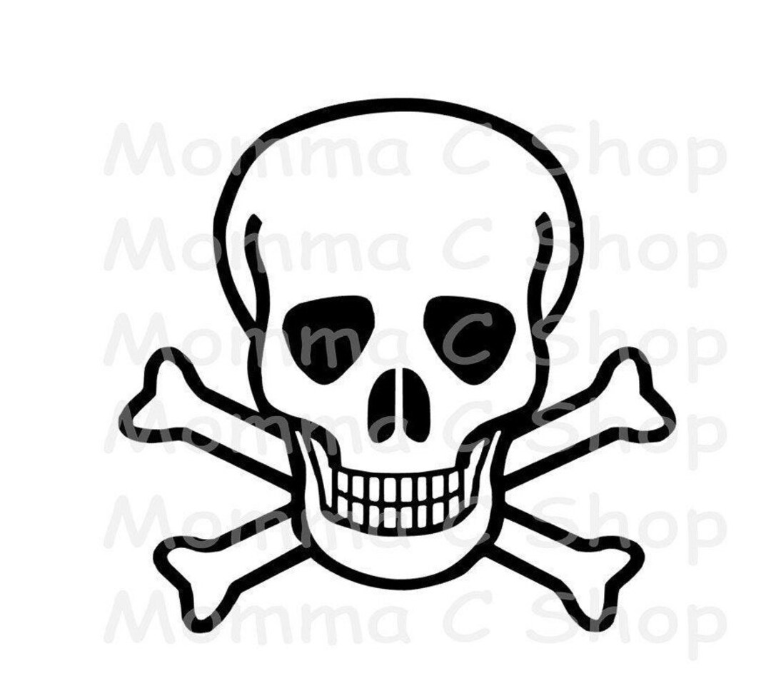 Skull and Bones SVG and JPEG Instant Digital Download Cuttable, Vision ...