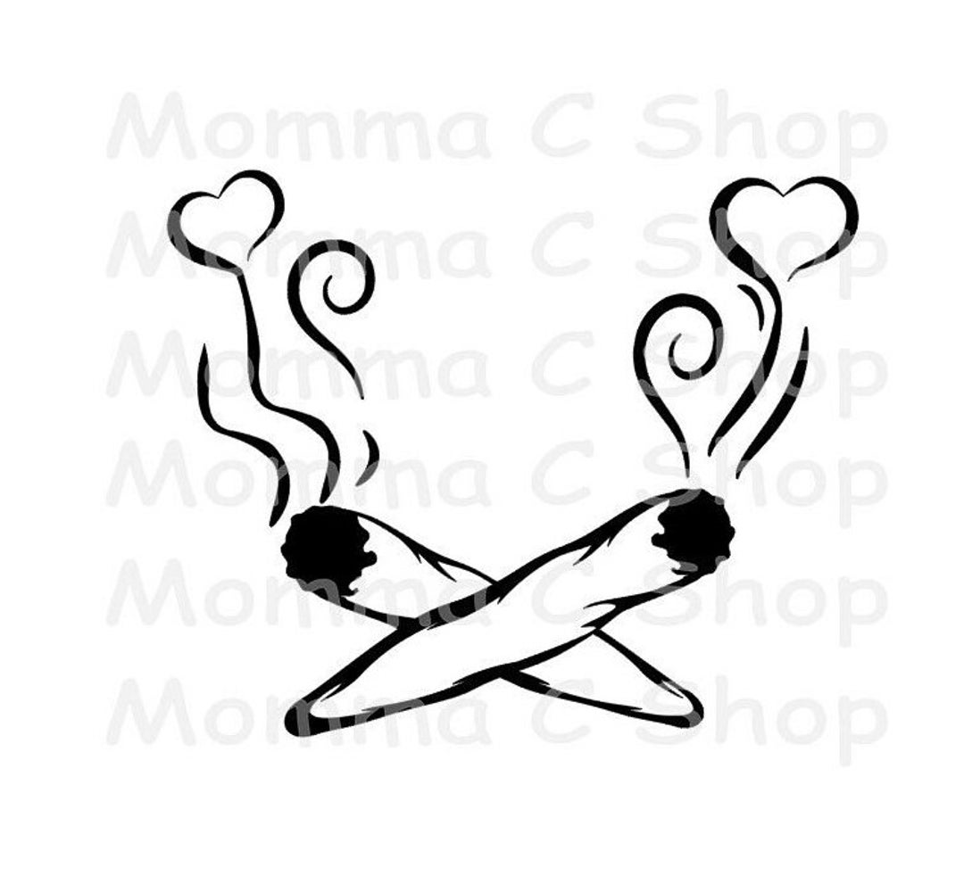 Weed SVG Reefer Blunt Pot Marijuana Joint Heart Herb Cannabis Hemp ...
