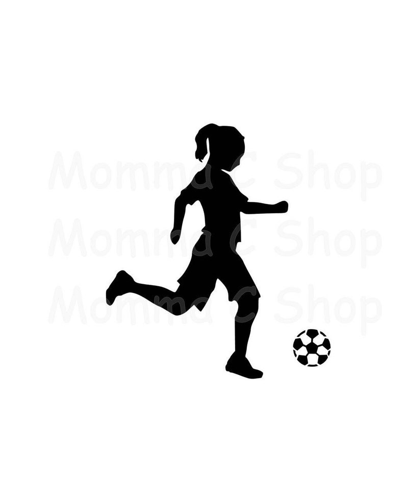 Girl Female Soccer SVG and JPEG Instant Digital Download One | Etsy