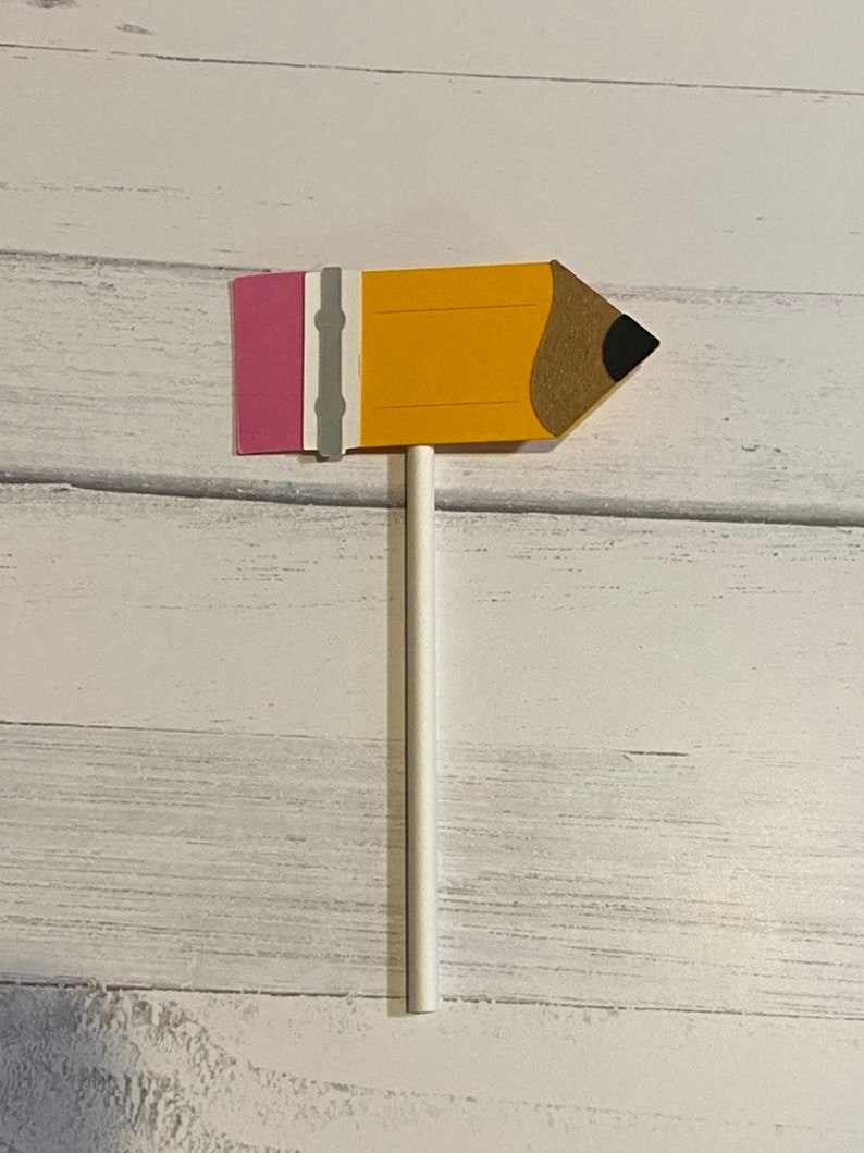 Pencil Cupcake Toppers Back to School 100 Days - Etsy
