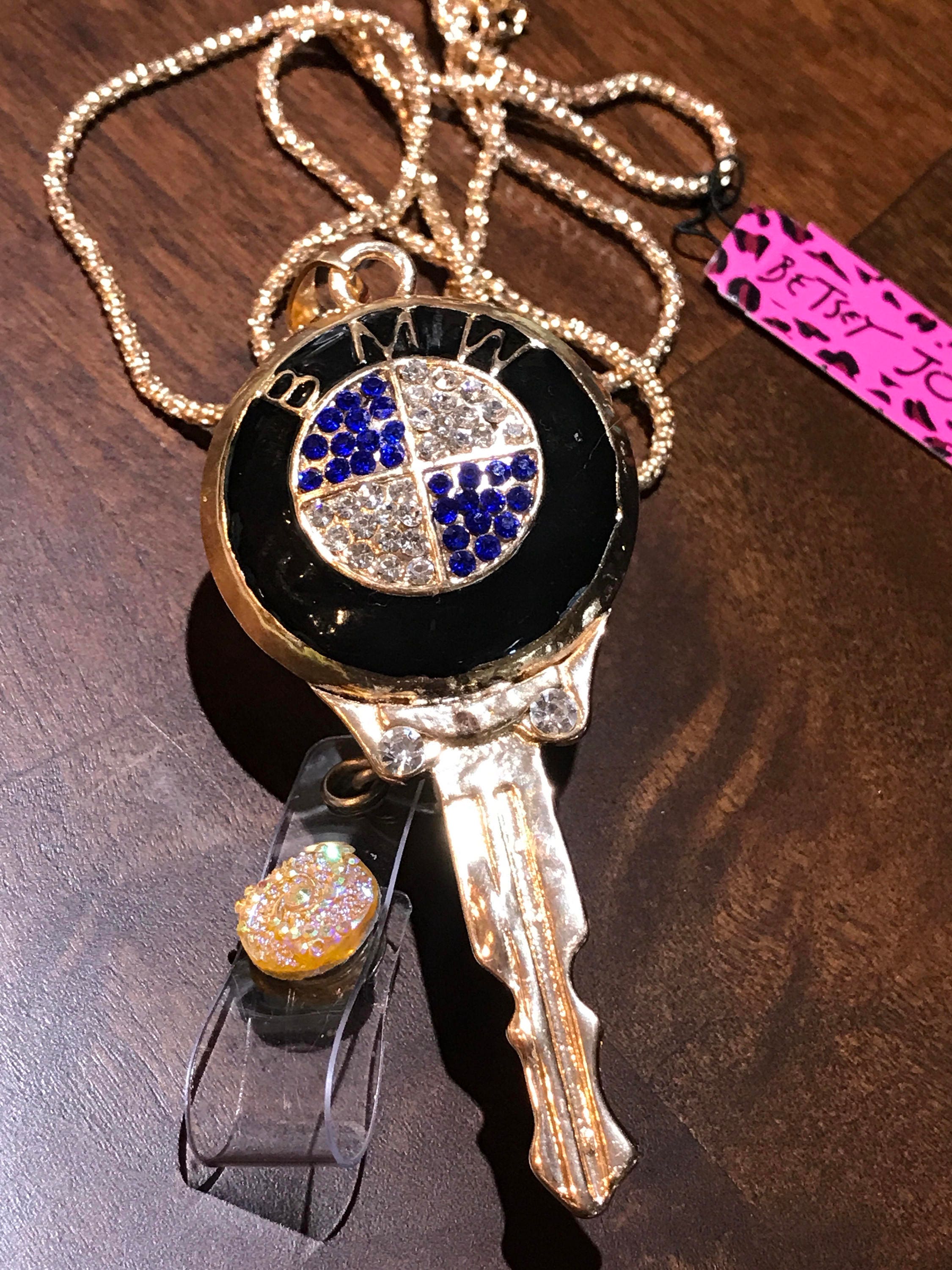 Key Brooch Retractable ID Badge Holder. Express your self | Etsy