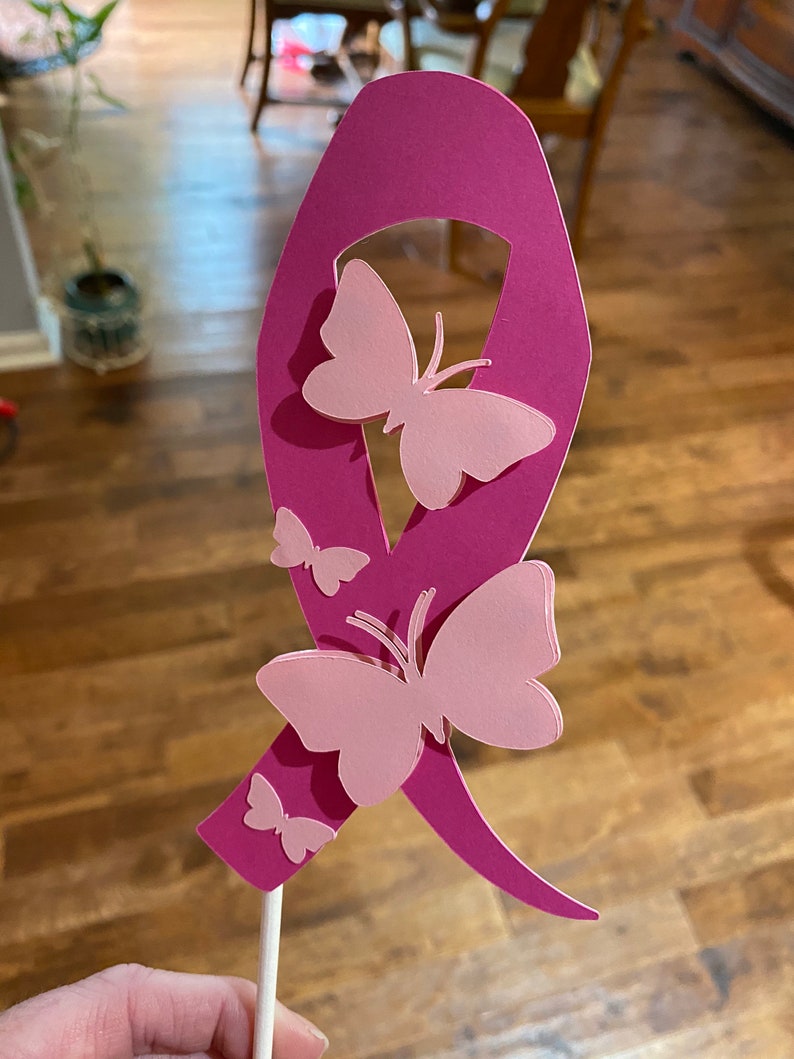 Breast Cancer Caketopper | Etsy