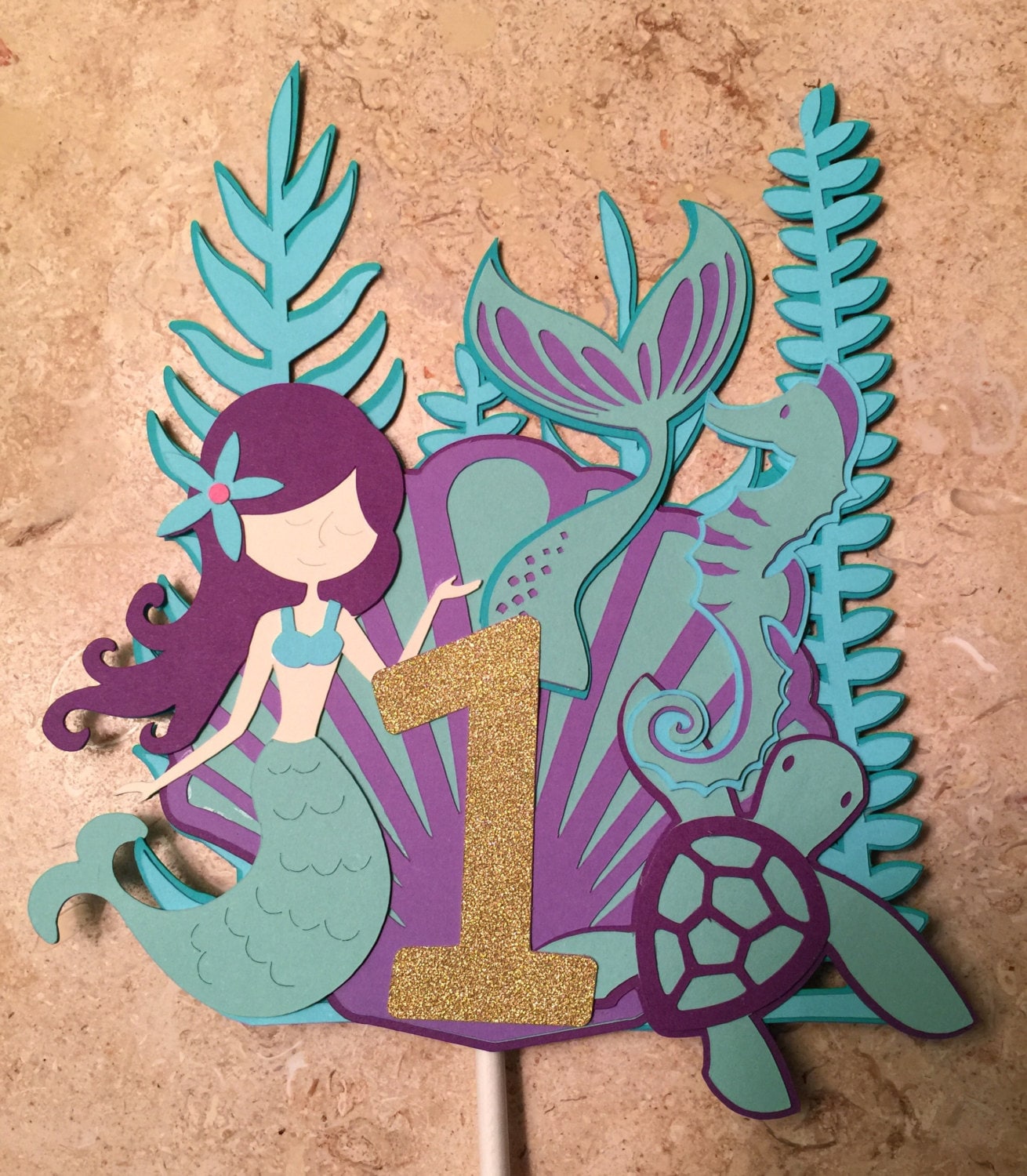 Mermaid Cake Topper/under the Sea Party/luau Party/tropical Theme Party ...
