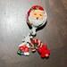 Christmas Themed Retractable ID Badge Holder. Santa and Presents, Elf ...