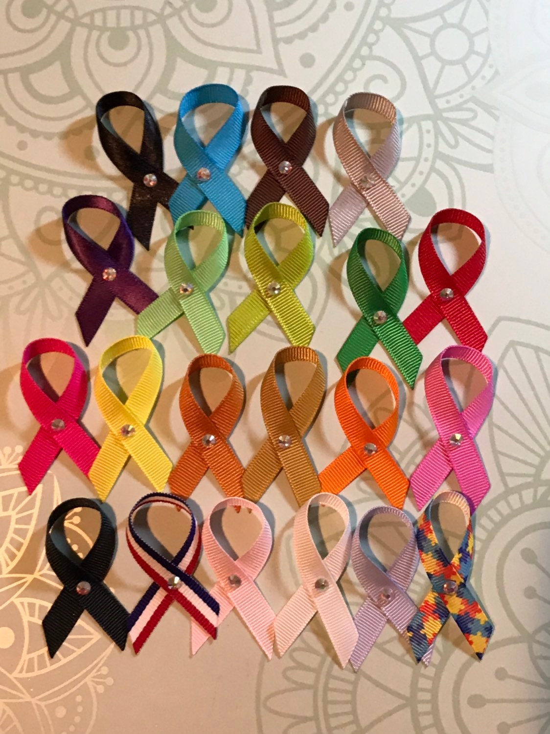 Cancer Ribbon Pin Childhood Cancer Awareness Ribbons Breast - Etsy
