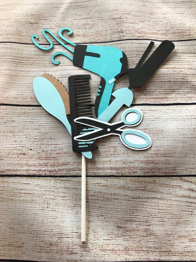 Hair Stylist Cake Topper, Cosmetologist Centerpieces - Etsy
