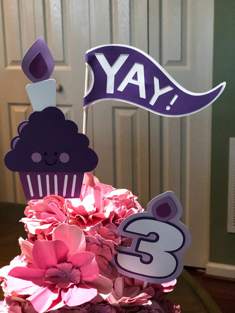 3pc Set YAY Cake Topper 1st Birthday Party Sweet Sixteen - Etsy