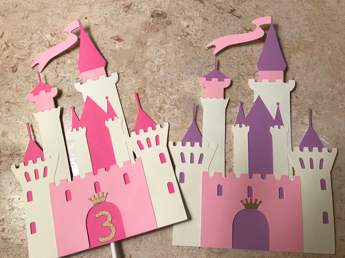 Princess Castle Cake Topper Perfect for Your Princess Themed | Etsy