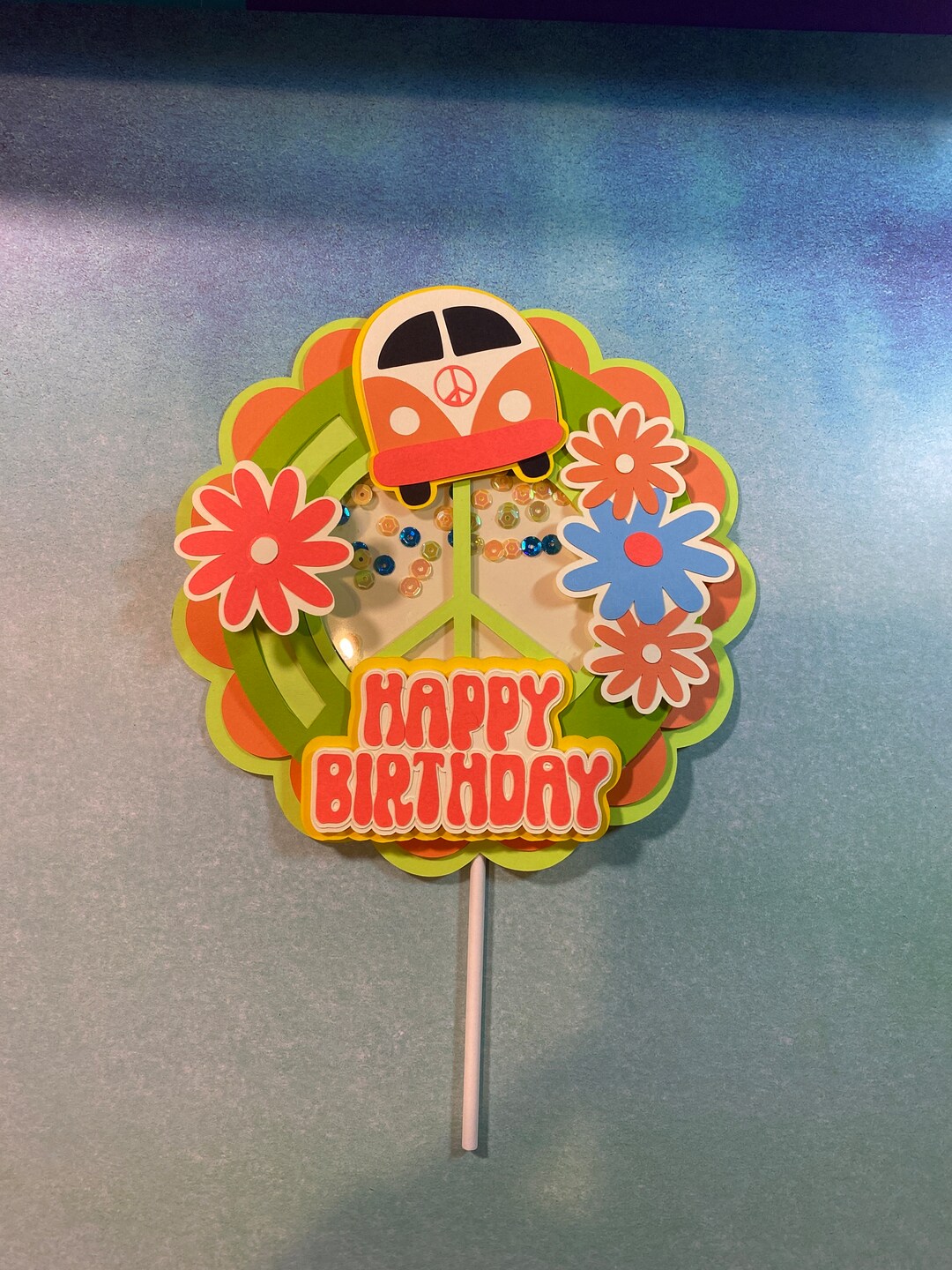 60’s Themed Shaker Cake Topper/centerpieces - Etsy