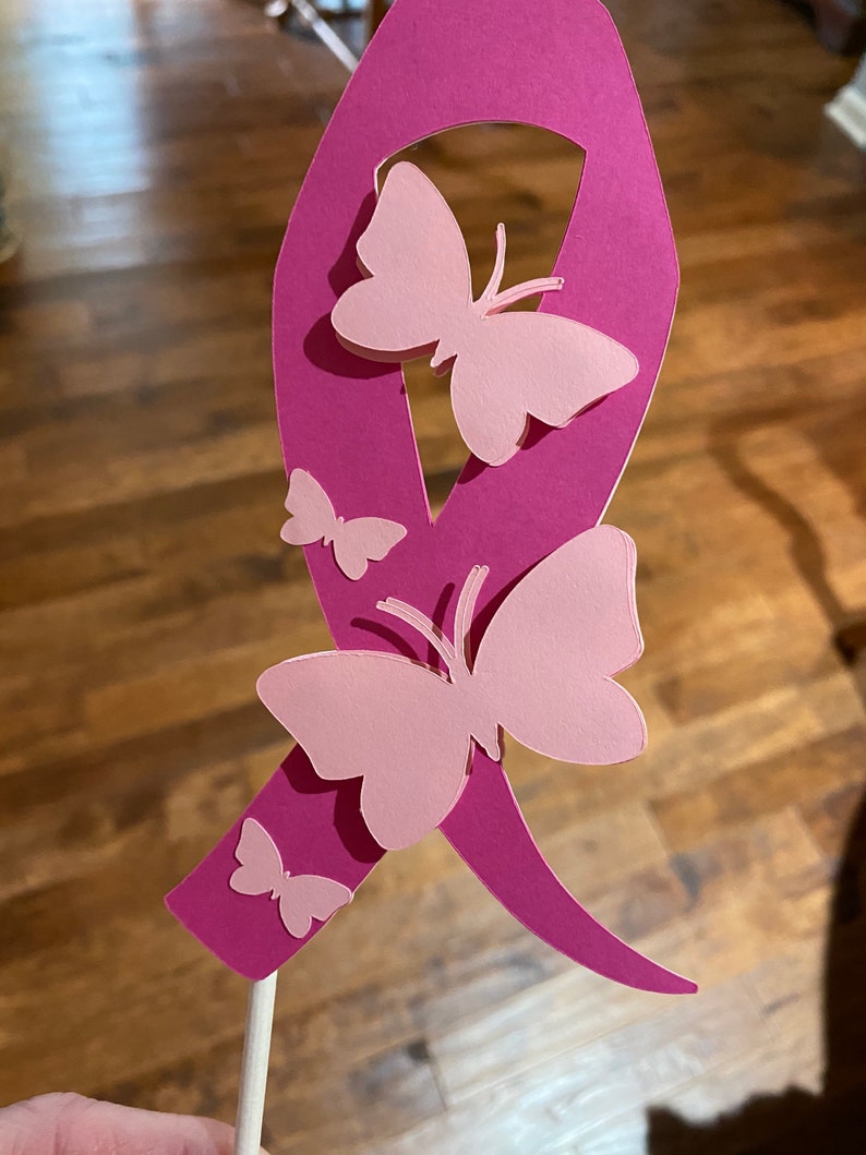 Breast Cancer Caketopper | Etsy