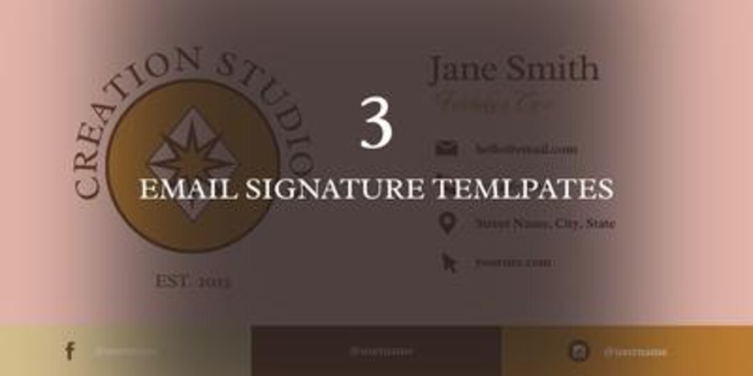 3 Template Bundle for Email Signatures - Etsy Canada