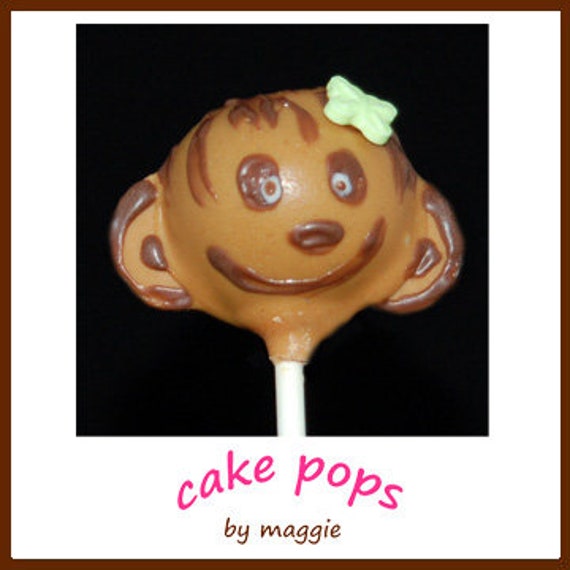 MONKEY Cake Pops Animal Cake Pops Party Treats | Etsy